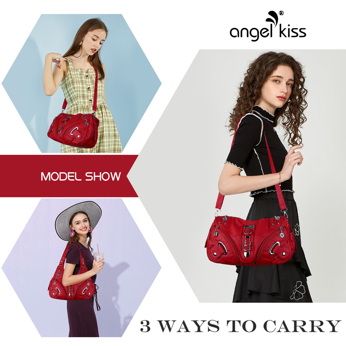 -Hobo Shoulder Handbag Purse - Angel Kiss Bag – Angelkiss Bag